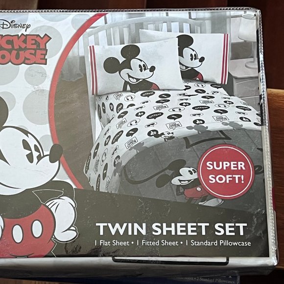 Disney | Bedding | Disney Mickey Mouse 3pc Twin Sheet Set Super Soft ...